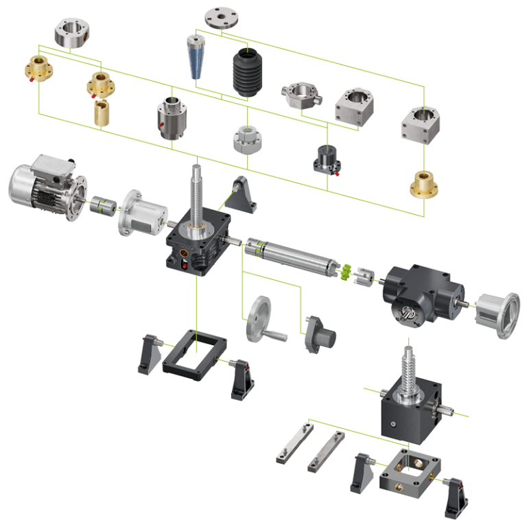 Screw jacks and matching parts - ZIMM